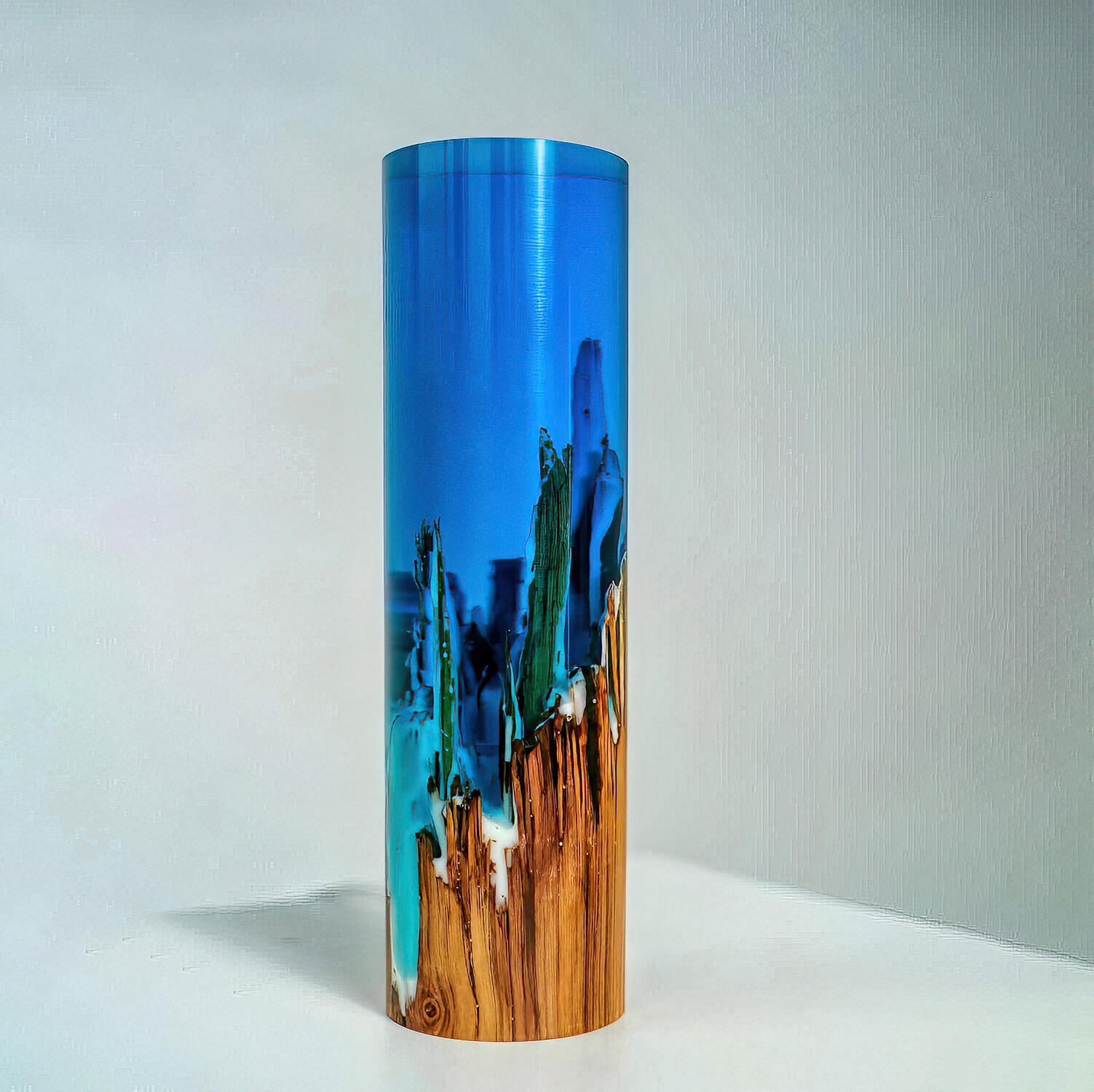Epoxy Resin & Teak Lamp - Vilasaa